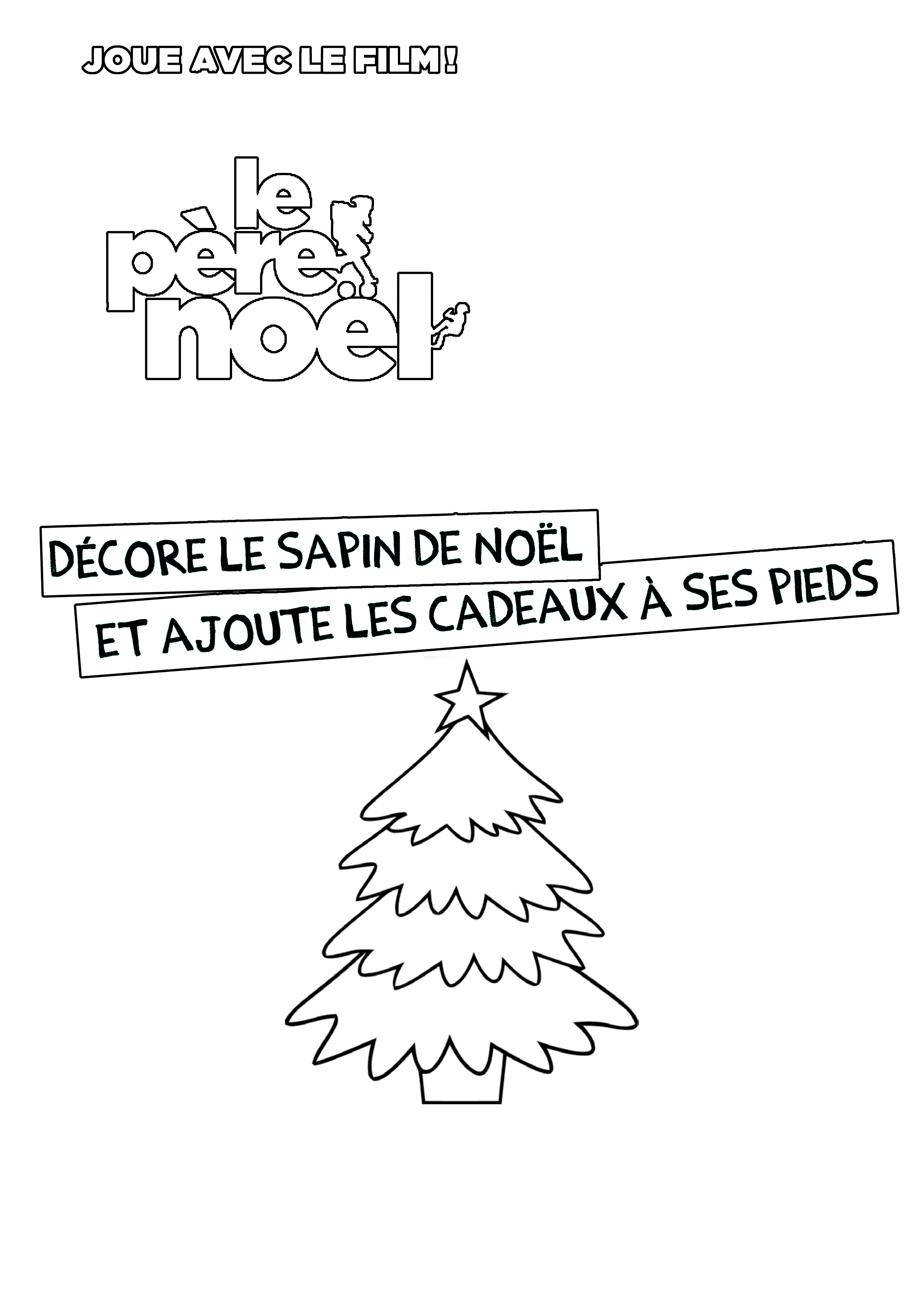 joue avec le film le pere noel Décore le sapin de Noël